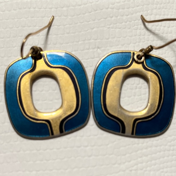 Laurel Burch | Jewelry | Laurel Burch Rounded Square Dangles | Poshmark